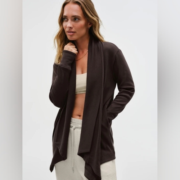 Athleta | Sweaters | Athleta Pranayama Wrap Brown Womens Medium | Poshmark